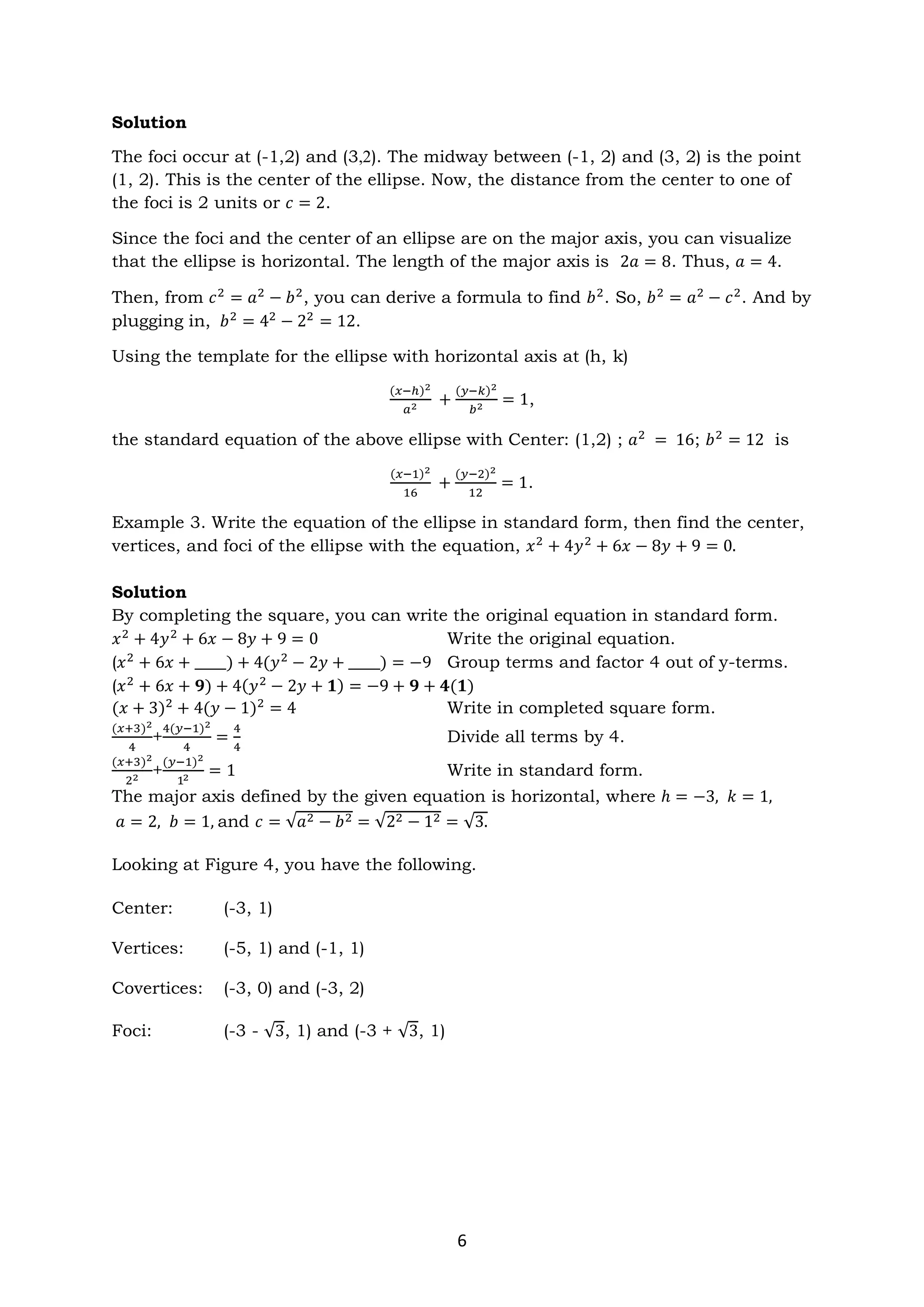 Precalculus11 Q1 Mod3 Ellipses V2 Pdf