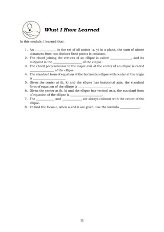 Precalculus11 q1 mod3_ellipses_v2 | PDF
