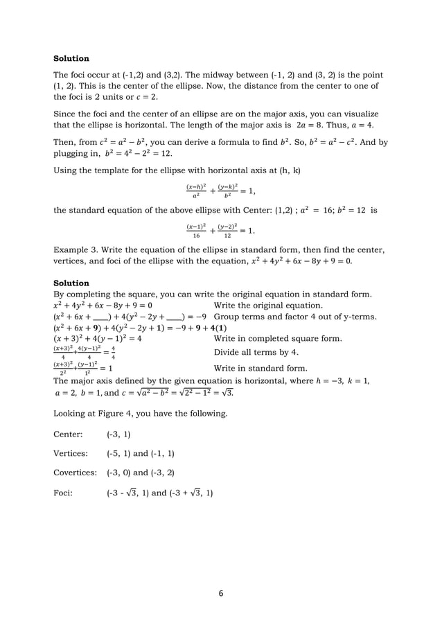 Precalculus11 q1 mod3_ellipses_v2 | PDF