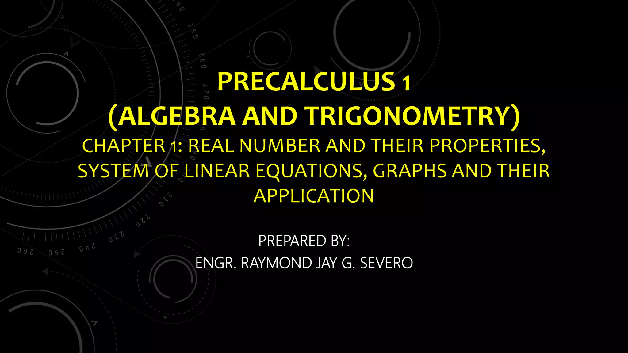 Precalculus 1 chapter 1 | PPTX