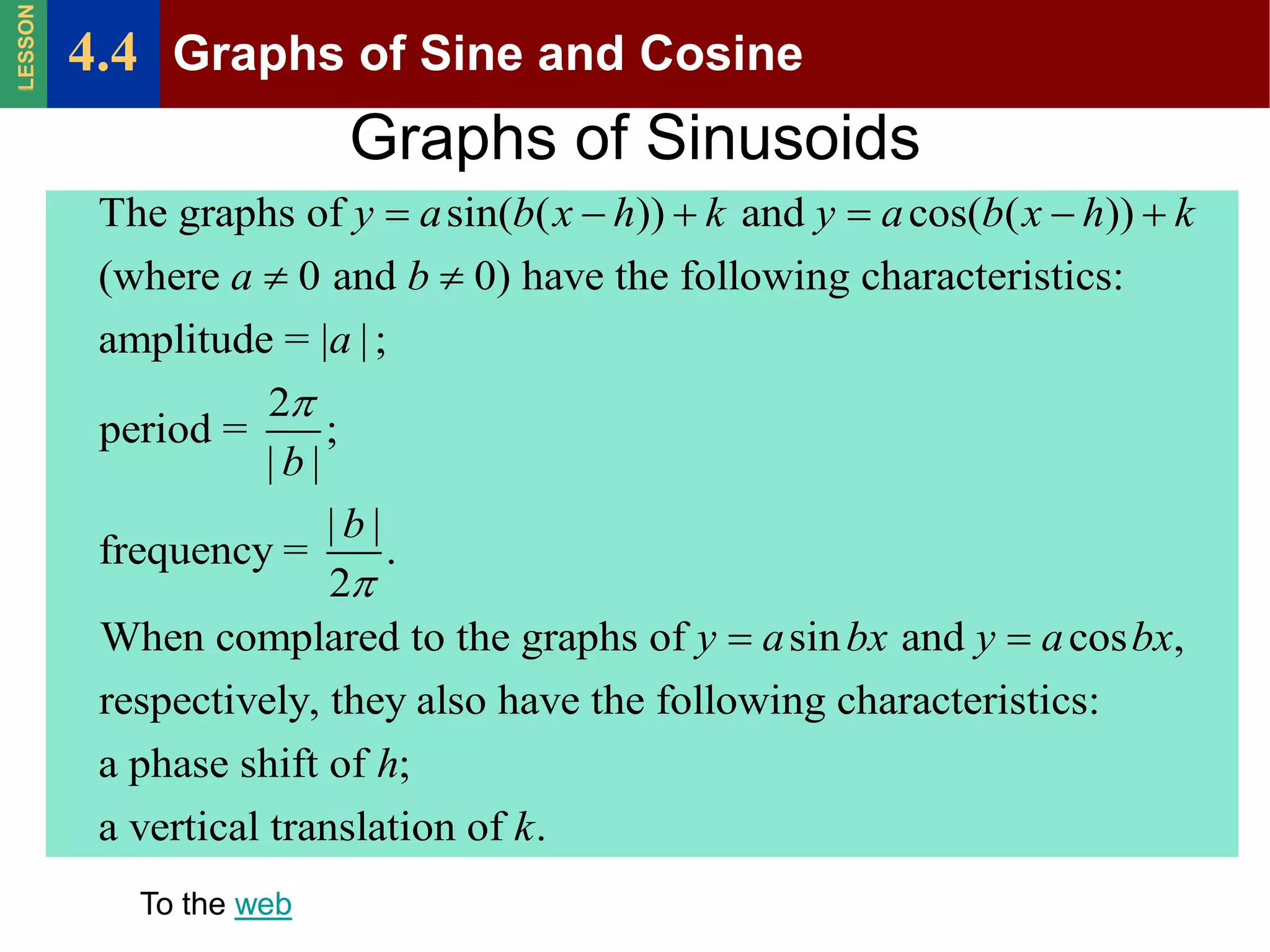 Precalculus 4 4 graphs pf sine and cosine v2 | PPT