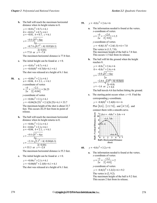 Precalculus 6th edition blitzer test bank | PDF