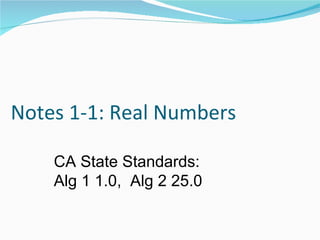 Pre Cal Notes 1 1 | PPT
