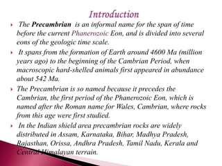 Precambrian cambrian boundary with reference to india | PPTX