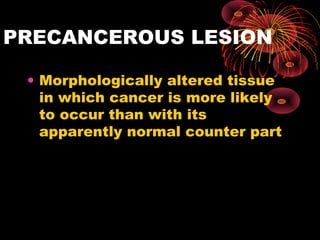 Precancerous condition | PPT