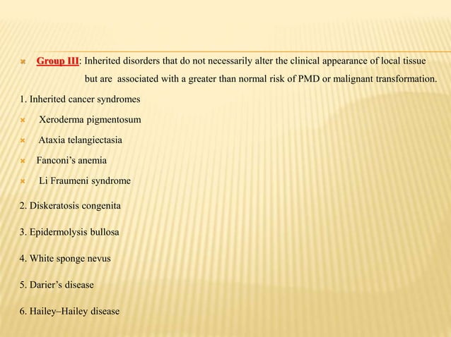 Pre cancerous lesions & conditions | PPTX