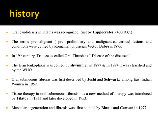 Pre cancerous lesions & conditions | PPTX