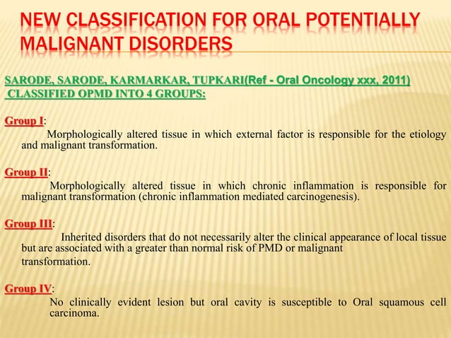 Pre cancerous lesions & conditions | PPTX