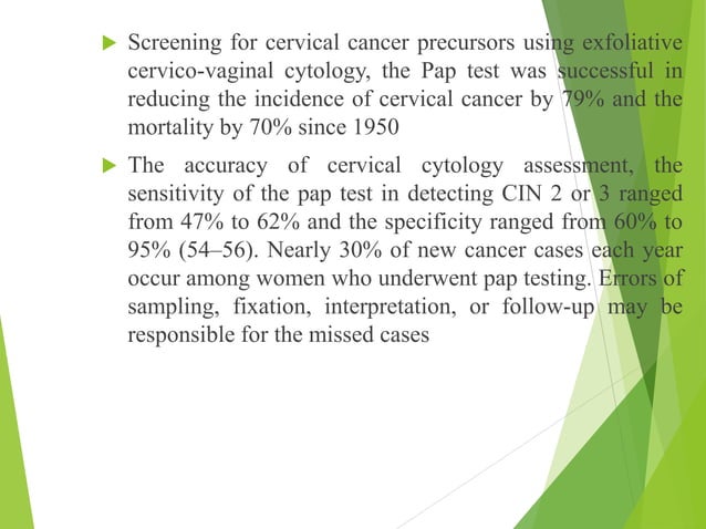 Pre cancerous lesions of cervix.pptx | Biological Sciences | Science