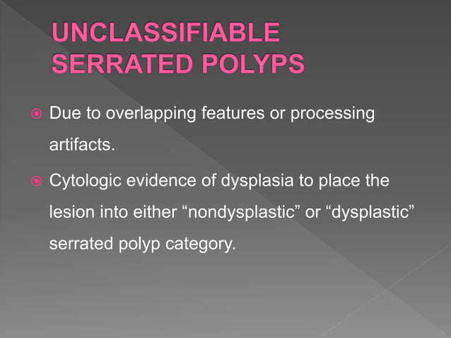 Pre cancerous colonic polyp | PPT