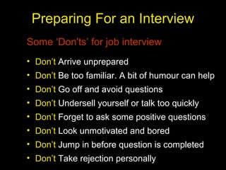 Career Planning - Job Interview | PPT | Resume Writing and Advice | Job ...