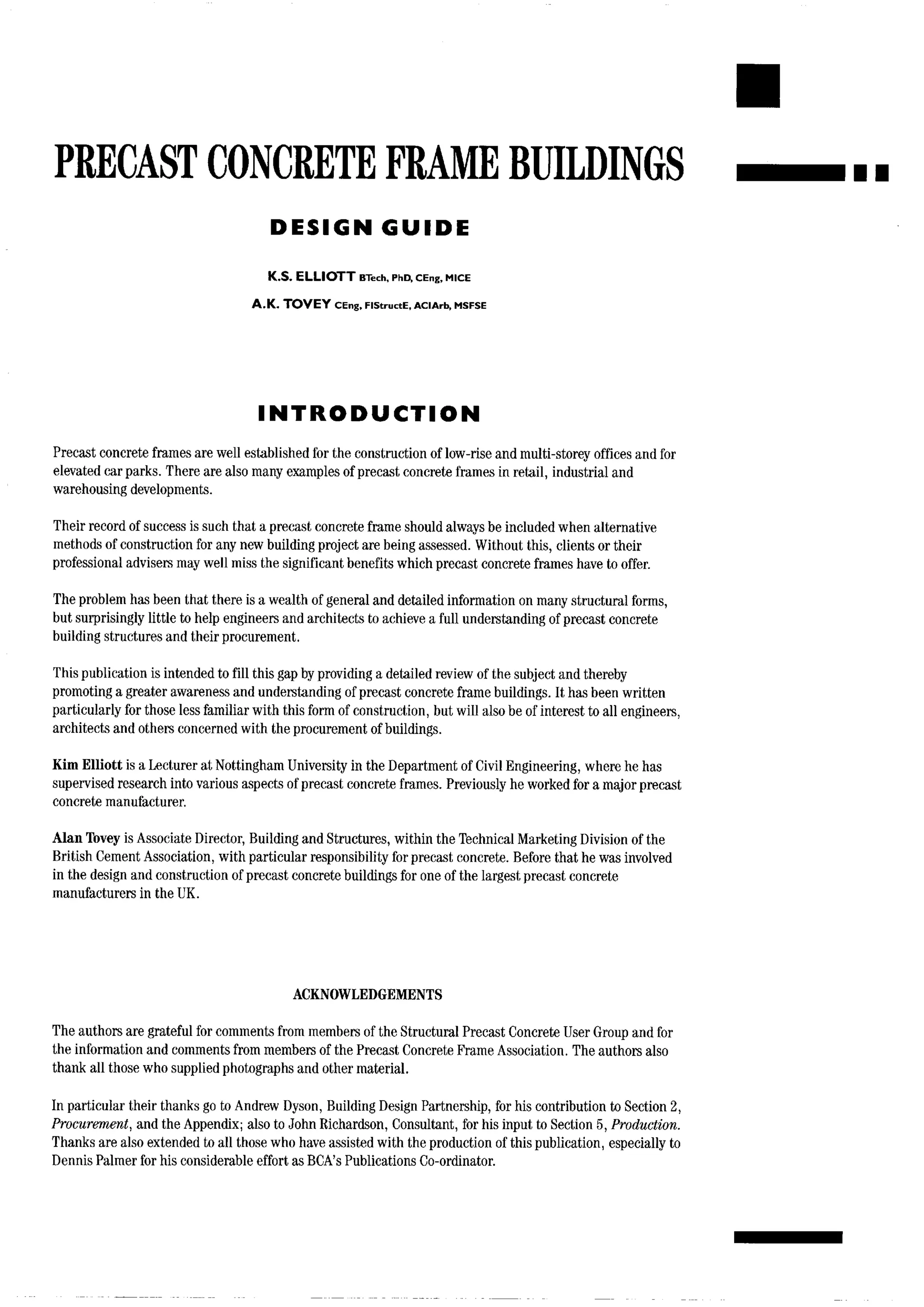 Precast concrete frame buildings | PDF