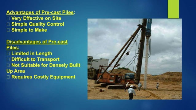 Precast concrete pile driving method and risk assessment | PPT