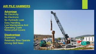 Precast concrete pile driving method and risk assessment | PPTX