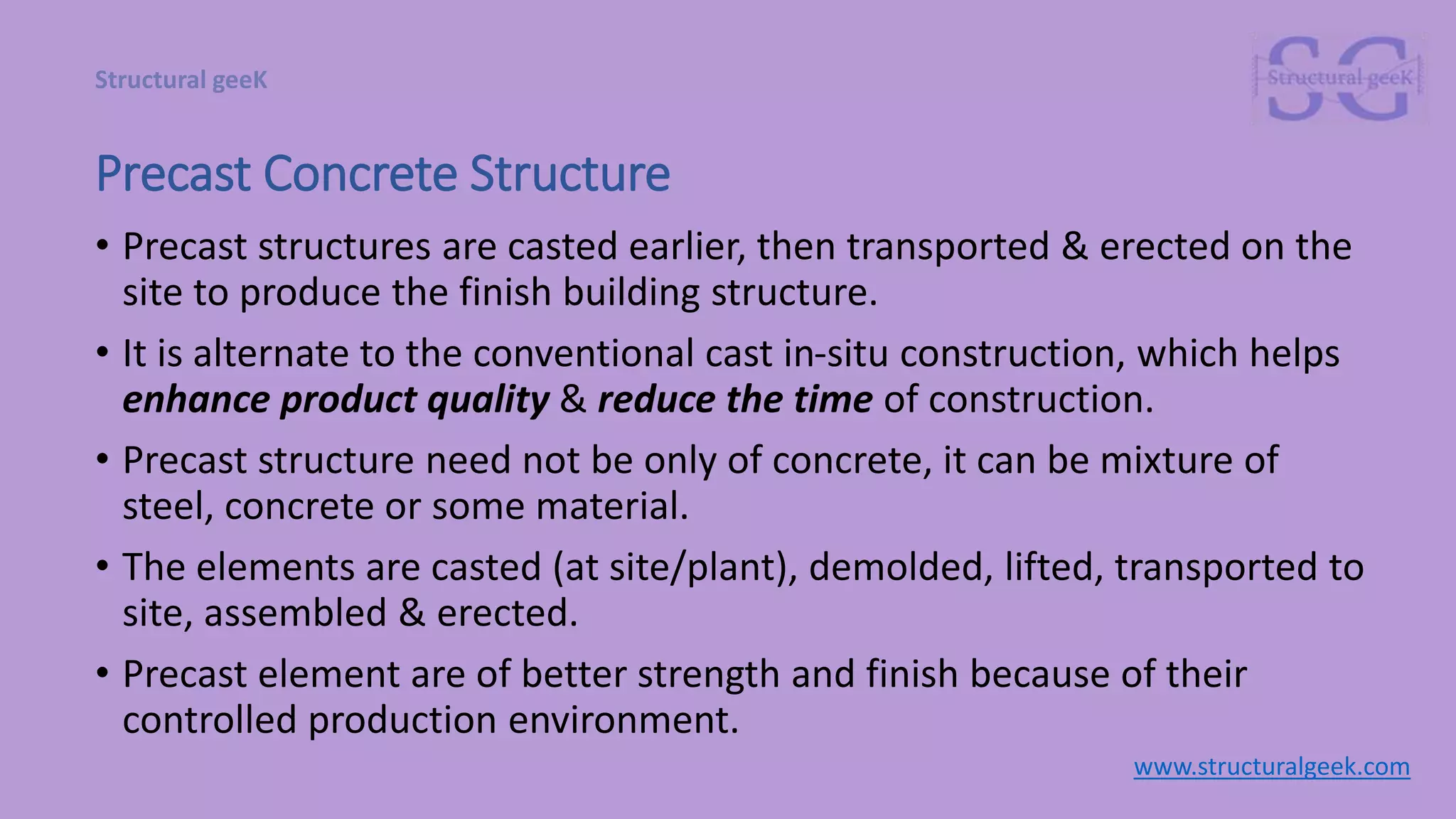 Precast Concrete Structure Session 01 | PPTX