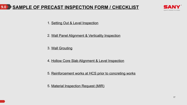 PRECAST INSTALLATION for reference and note | PPTX