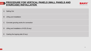 PRECAST INSTALLATION for reference and note | PPTX