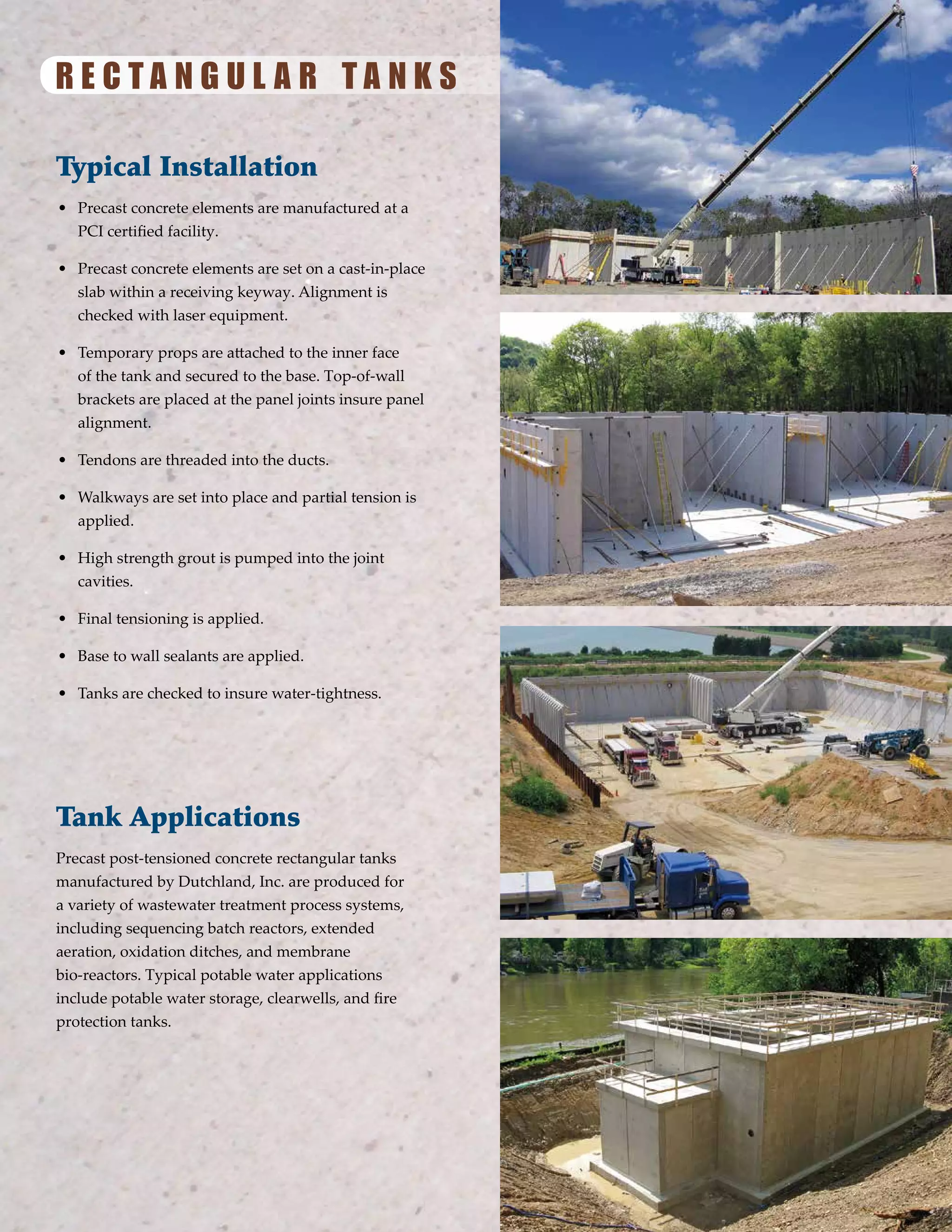 Precast post tensioned tank brochure | PDF