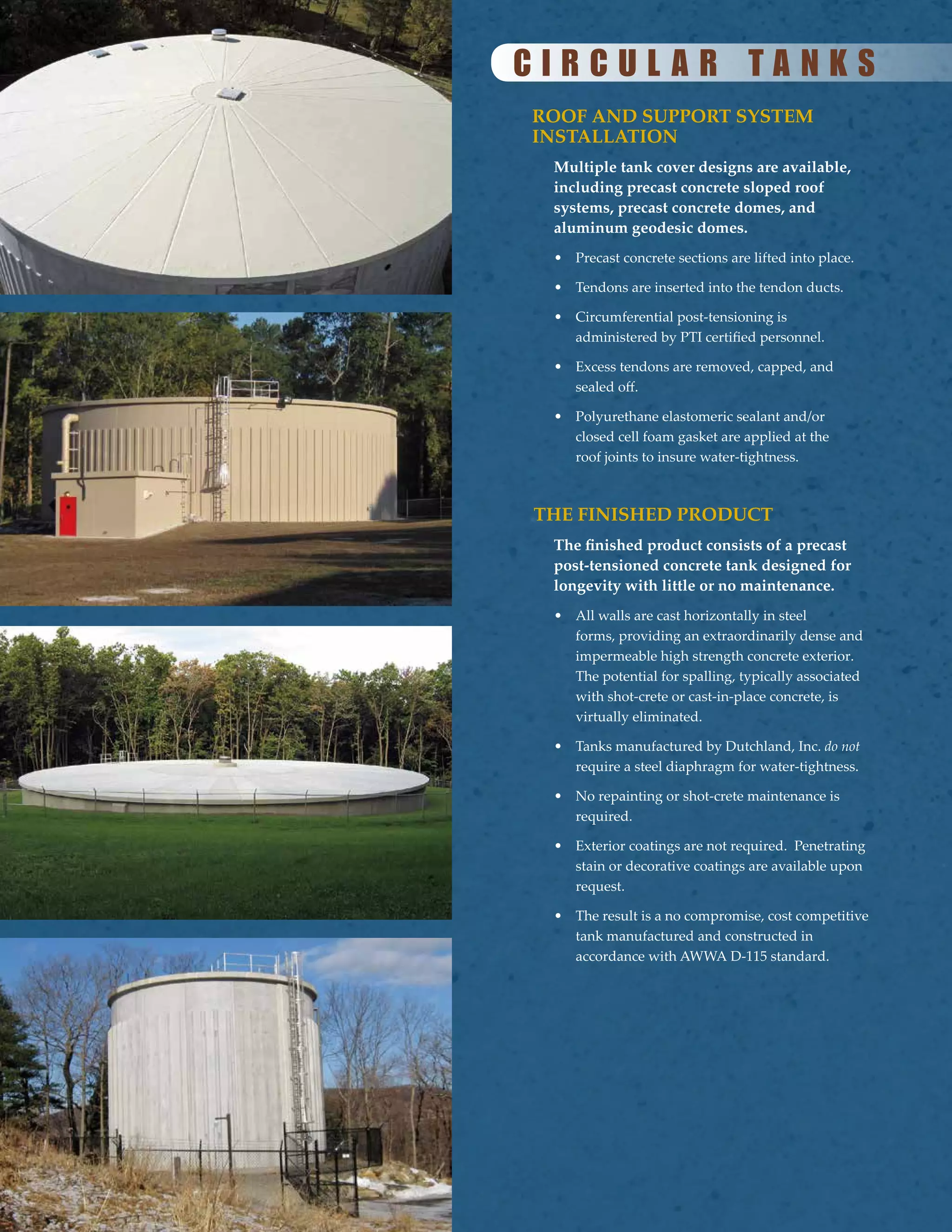 Precast post tensioned tank brochure | PDF