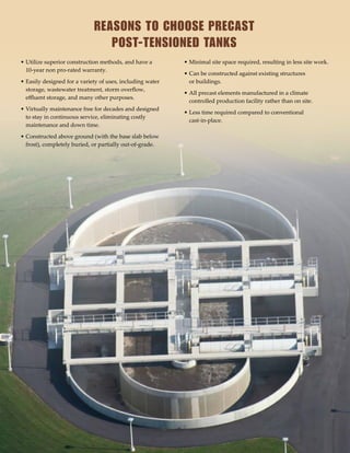 Precast post tensioned tank brochure | PDF