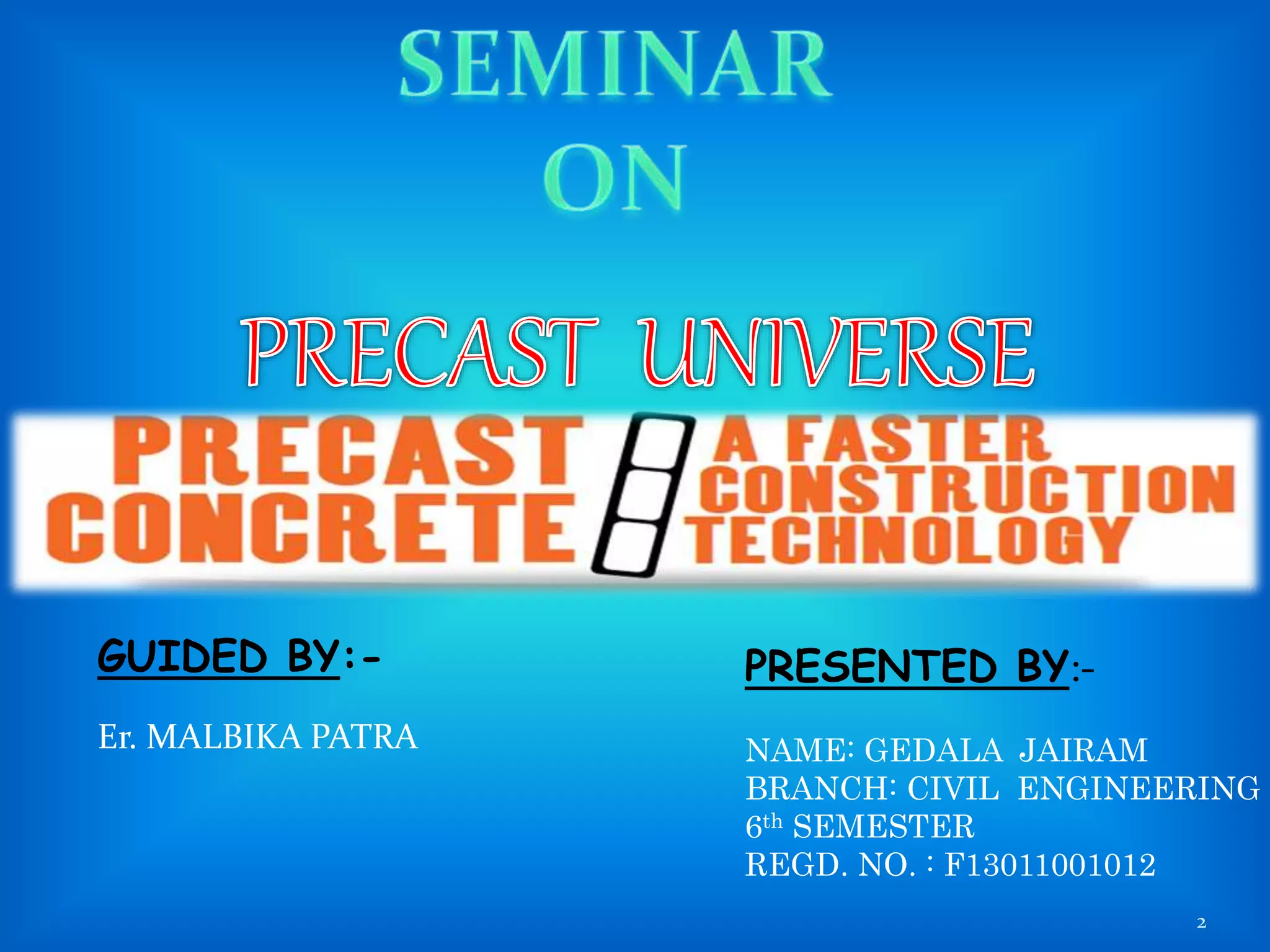 Precast Construction technology | PPTX