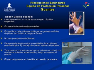 Precauciones estándares y adicionales | PPT