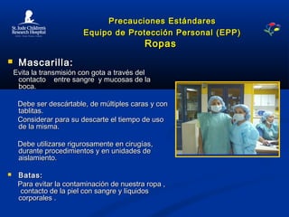 Precauciones estándares y adicionales | PPT