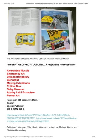 Precaurious tent Installation at Museum Villa Stuck and book launch ...