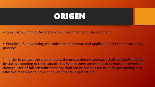 Precautionary principle / Precautionary principle in environmental law ...
