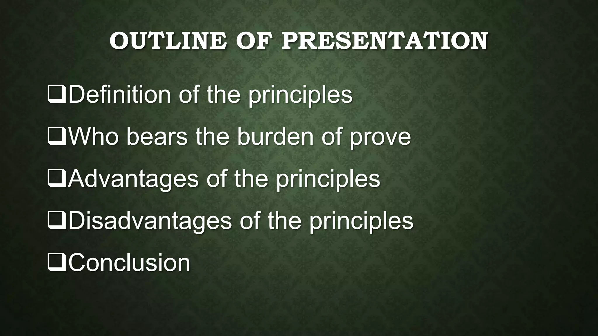 Precautionary principle and the polluter pay principle | PPTX