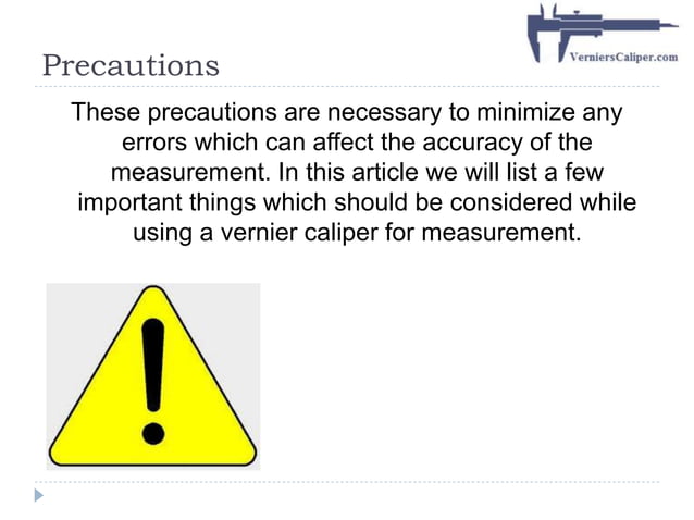 Precautionary steps while taking measurements | PPTX