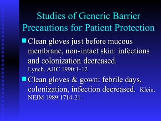Precautions to Prevent Transmission of Infectious Agents Among Patients ...