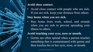 COVID 19 Precautions at home and work place | PPTX