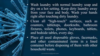 COVID 19 Precautions at home and work place | PPTX