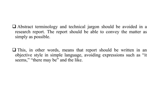Precautions for writing research reports | PPTX