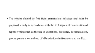 Precautions for writing research reports | PPTX