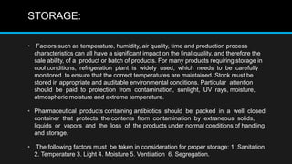 Precautions in handling pharmaceutical products containing antibiotics ...