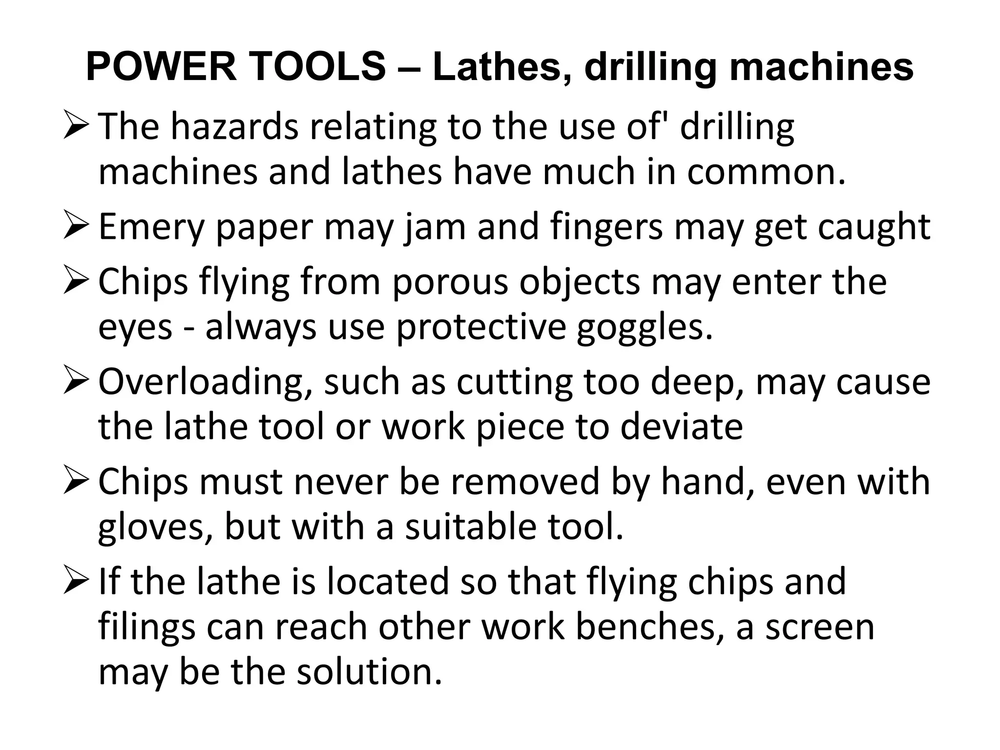 Precautions using machine tools | PDF