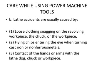 Precautions using machine tools | PDF