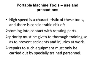 Precautions using machine tools | PDF