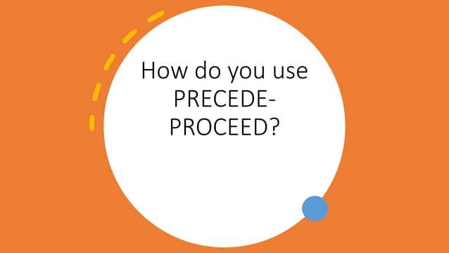 PRECEDE-PROCEED MODEL | PPTX | Medical Health