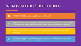 PRECEDE-PROCEED MODEL | PPTX