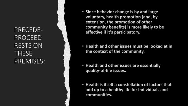 PRECEDE-PROCEED MODEL | PPTX | Medical Health