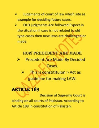 PRECEDENT Briefly defined.pdf | Law