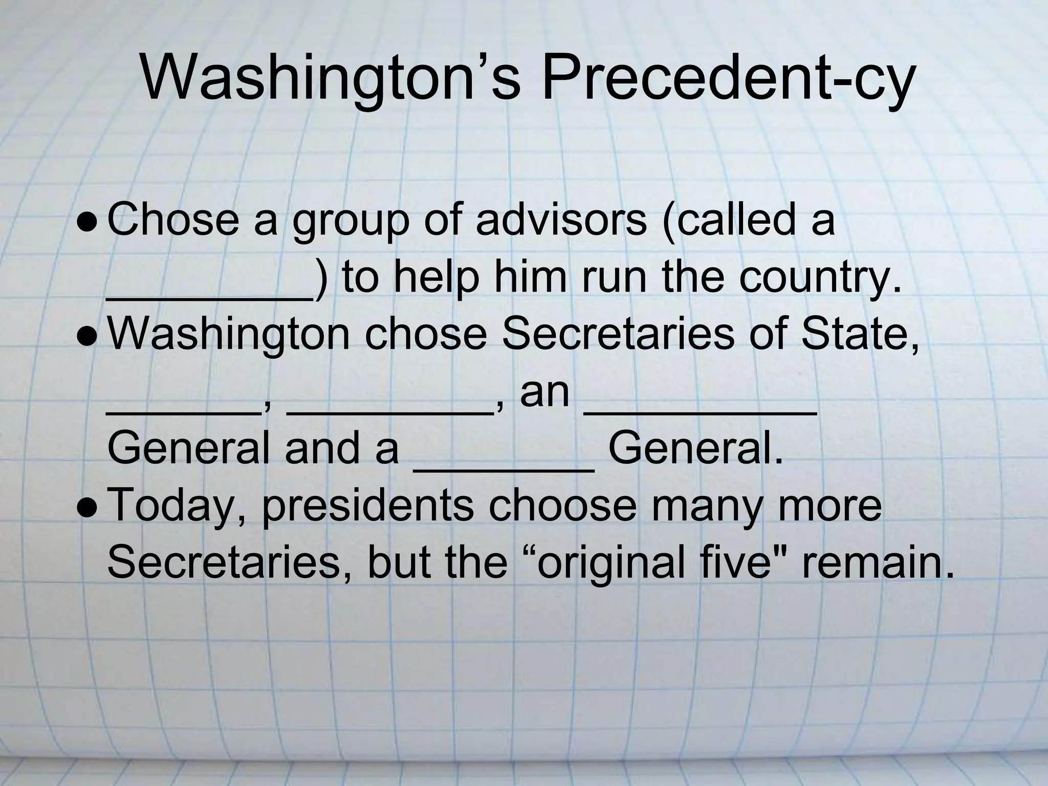 Precedent georgewashington | PDF