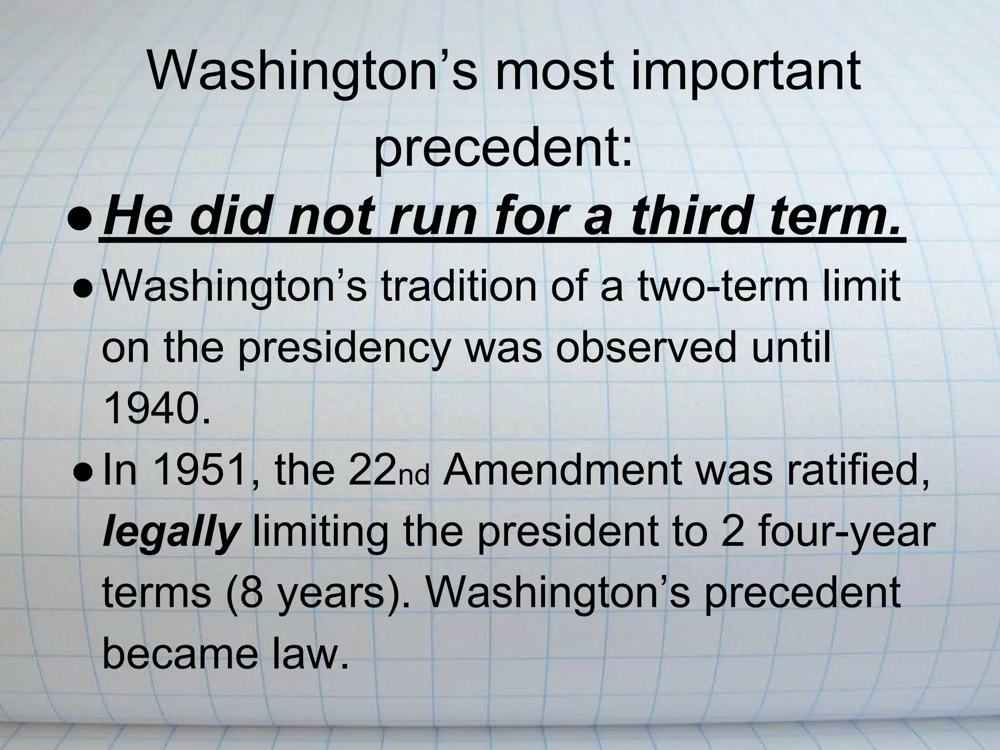 Precedent georgewashington | PDF