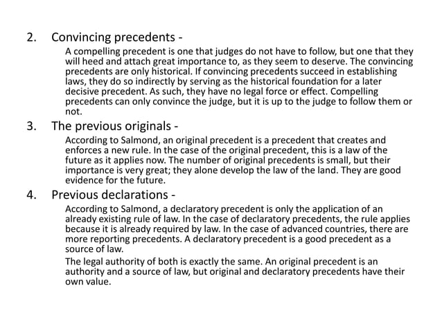 Precedents concept and kinds | PPT