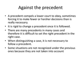 Precedents concept and kinds | PPT