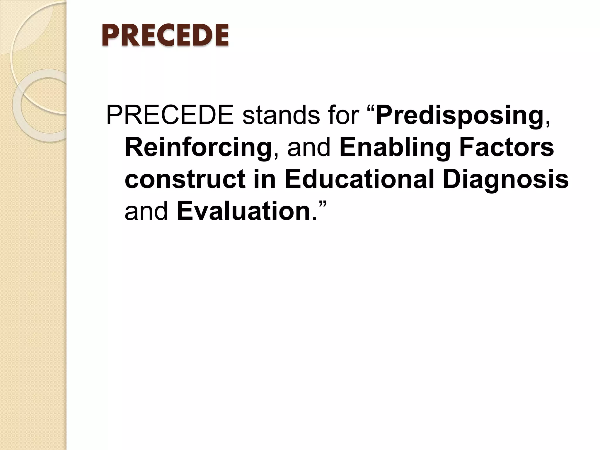 Preceed proceed model of health planning | PPTX