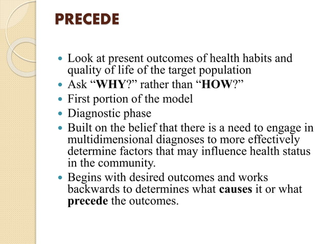 Preceed proceed model of health planning | PPTX